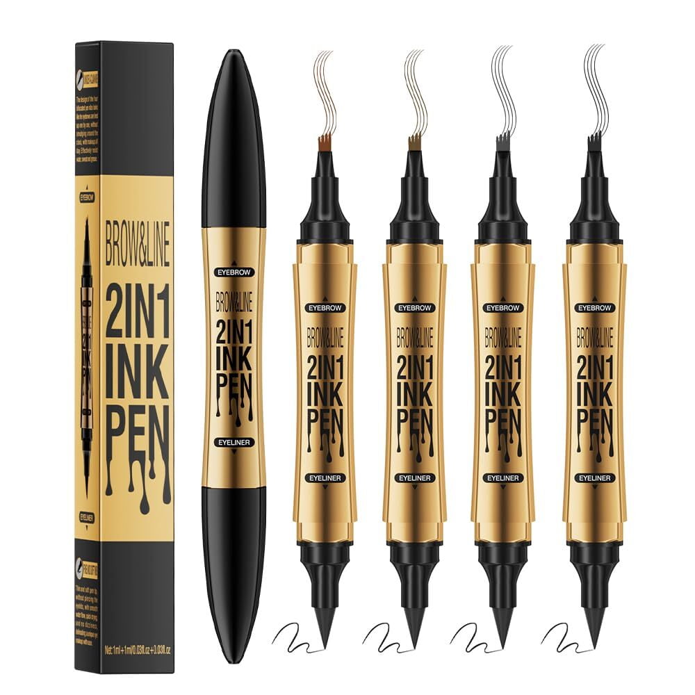2 in 1 Magic Eyebrow Pencil, 2024 Upgrade 3D Microblading Eyebrow ...