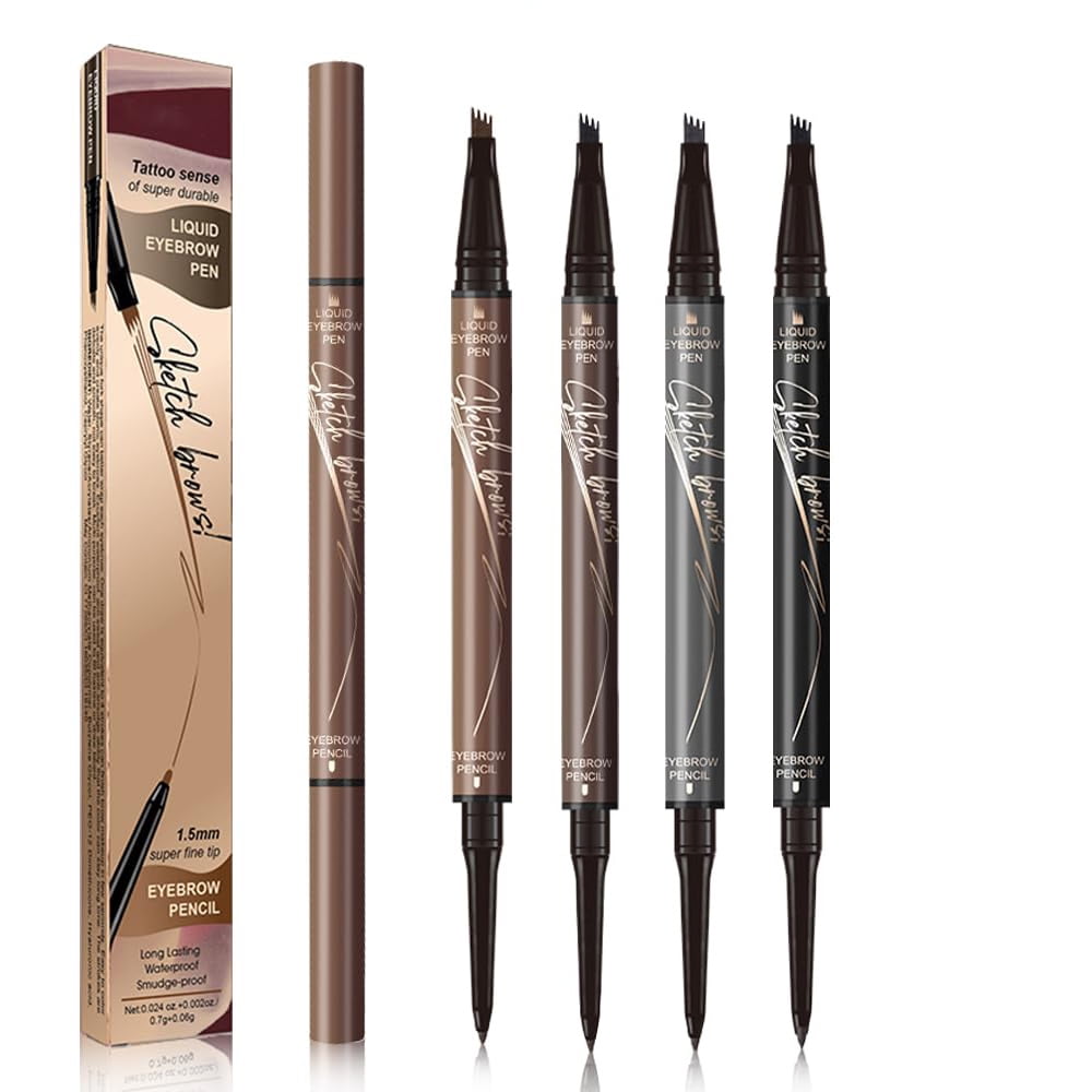 2 in 1 Magic Eyebrow Pencil, 2024 Upgrade 3D Waterproof Microblading ...