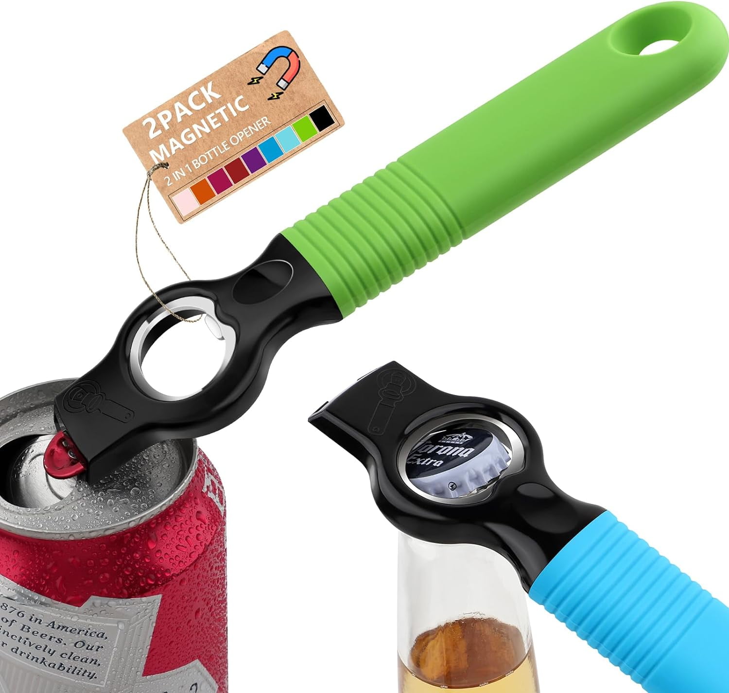 2 in 1 Magnetic Soda Can Tab Opener and Beer Bottle Opener Stick to ...