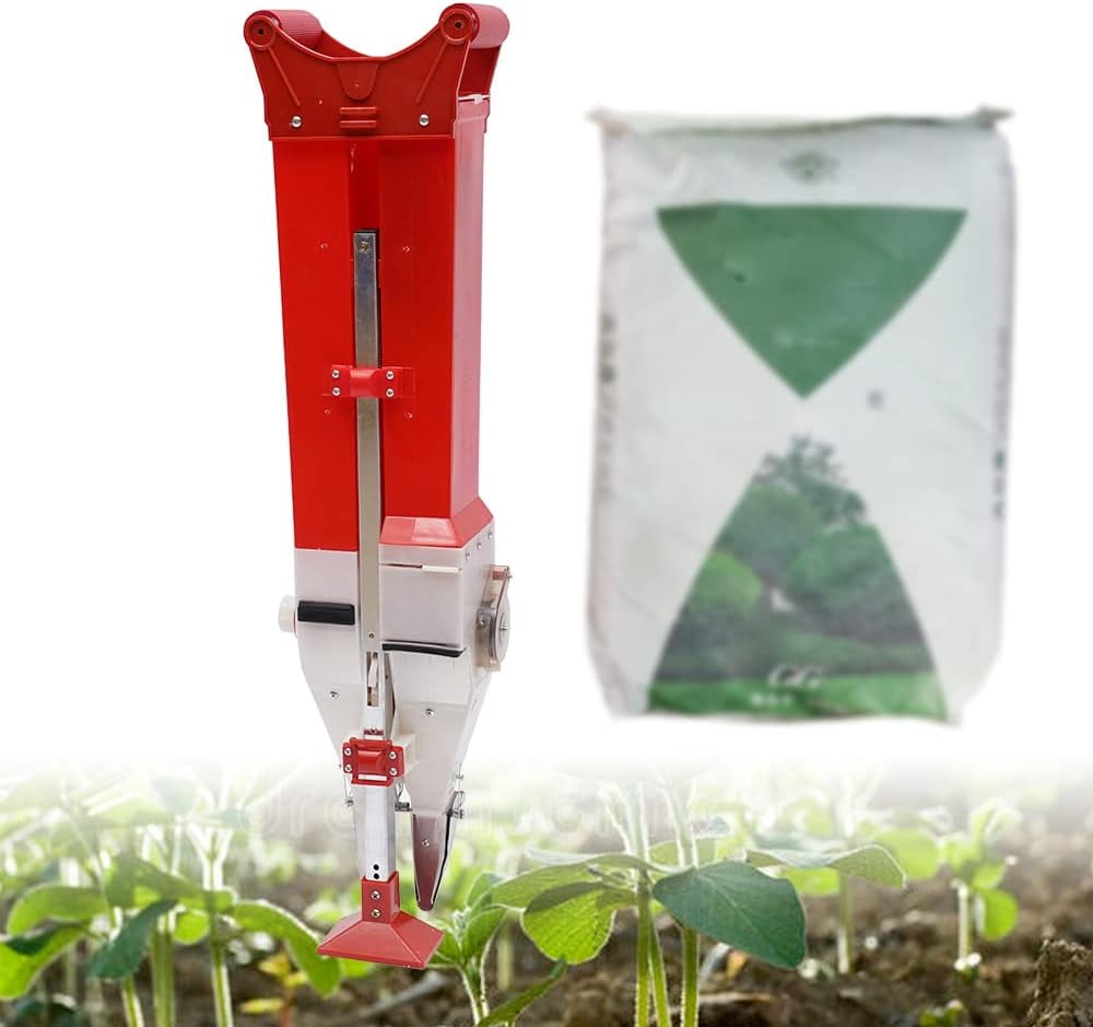 2 in 1 Manual Double Cylinder Fertilizer Seeder Handheld Corn Peanut Seeder, Garden Seed ...