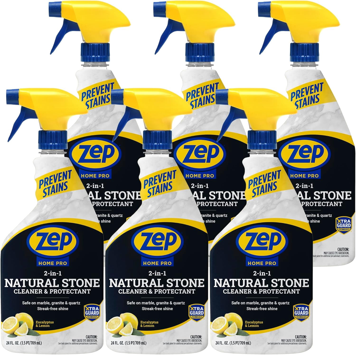 2 in 1 Marble, Granite and Stone Cleaner - 24 Fluid Ounces (6 Pack ...