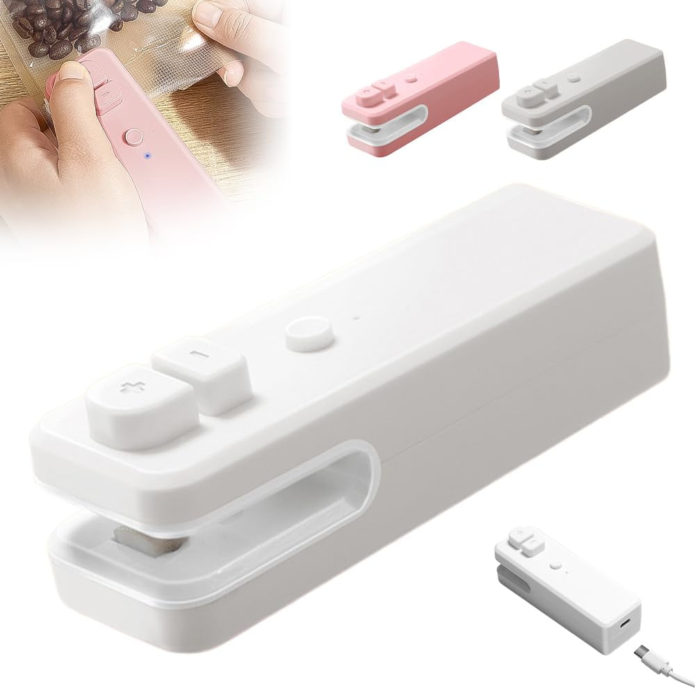 2 in 1 Mini Bag Sealer, 2025 Upgrade Chip Bag Sealer with Cutter ...
