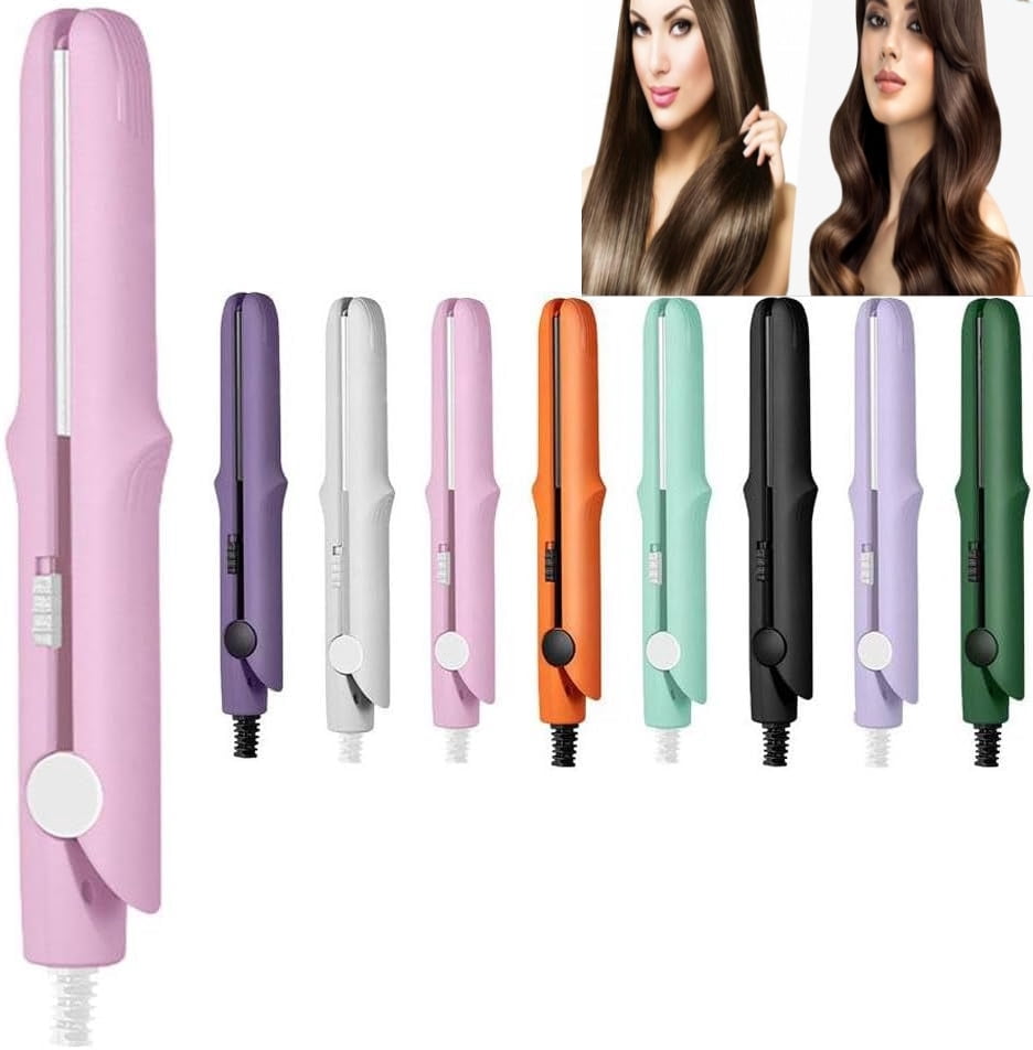 2 in 1 Mini Curling Wand & Flat Iron Hair Straightener, 2025 New ...