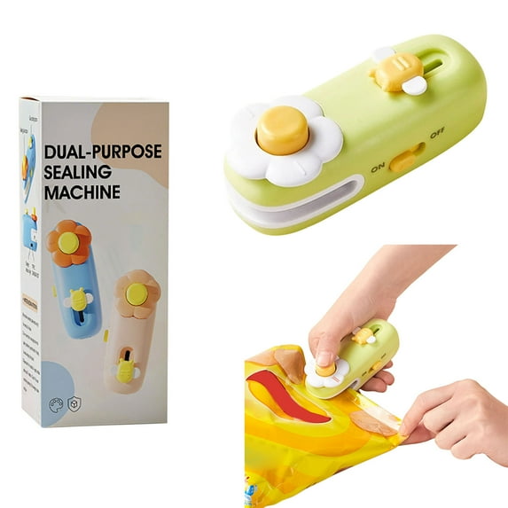 2 In 1 Mini Magnetic Bag Sealer,Cartoon Spring Flower And Bee Bag ...