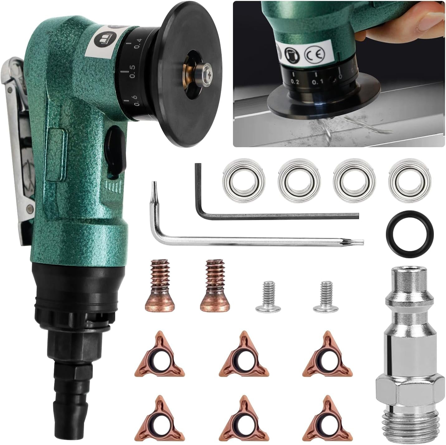 2 in 1 Mini Pneumatic Chamfering Machine, Handheld Air Chamfer Tool, 45 ...