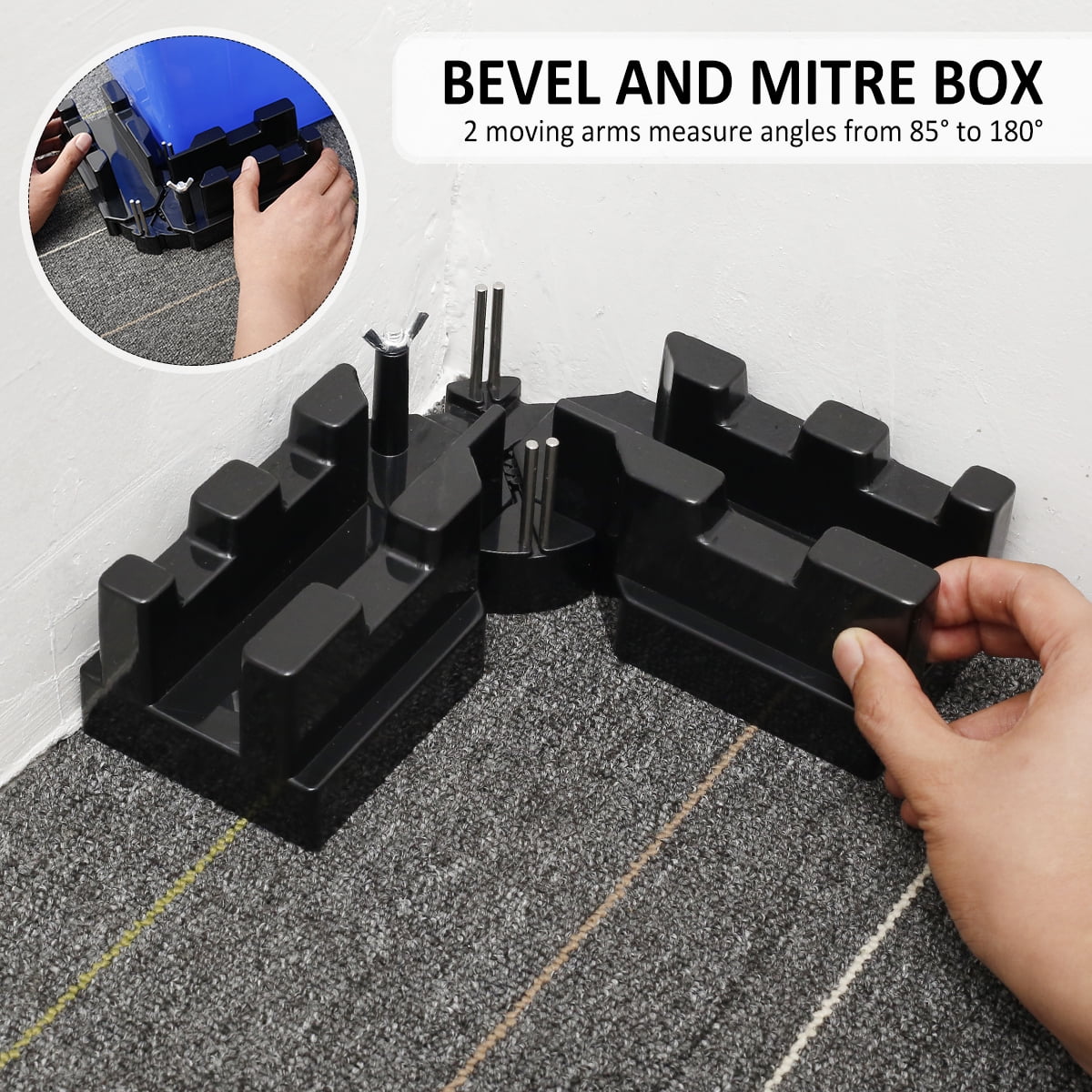 2 In 1 Mitre Measuring Cutting Tool Precise Miter Saw Protractor 85 ...