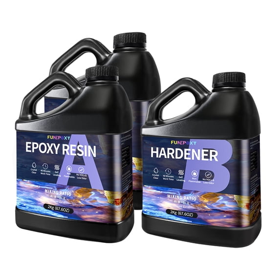 2:1 Mix Epoxy Resin 1.5 Gallon Kit Art Resin for DIY,Jewelry,Tabletops ...