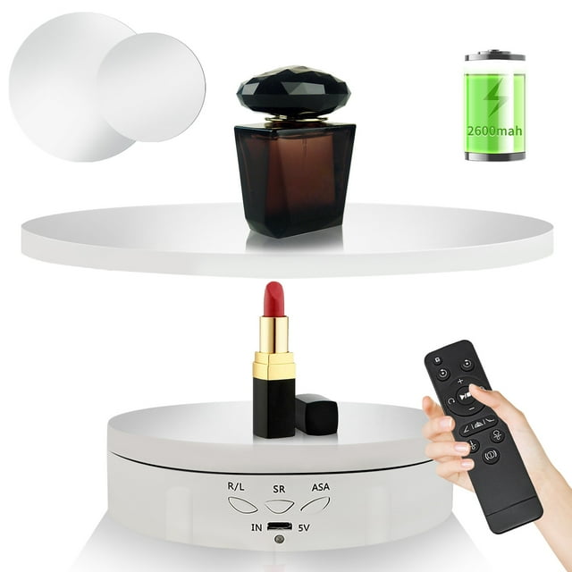 2 in 1 Motorized Rotating Display Stand Remote Control, with Mirror ...