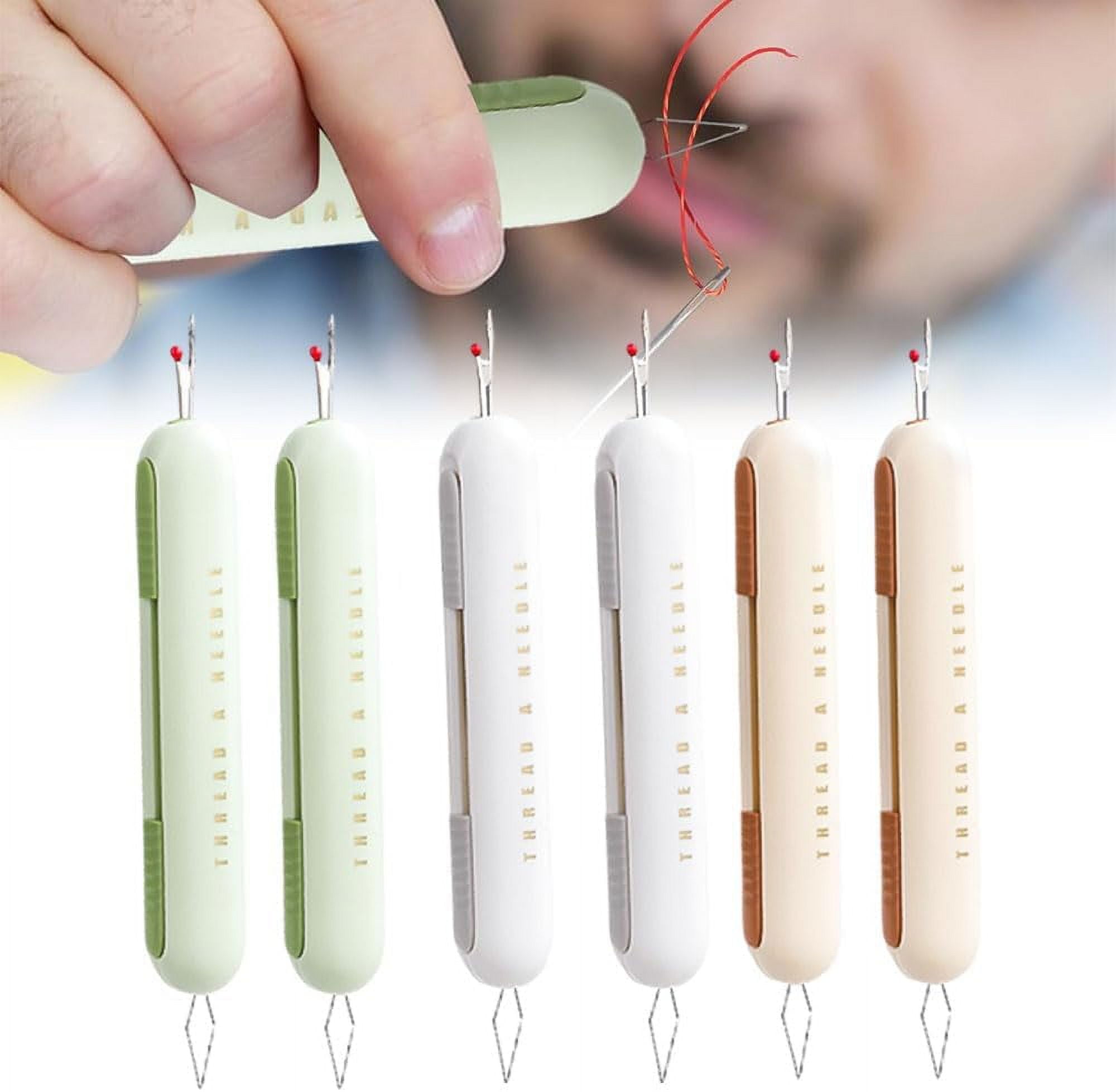 2 in 1 Needle Threader Seam Ripper, 2024 New Needle Threading and Seam ...