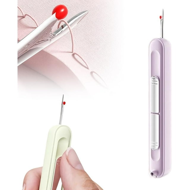 2 in 1 Needle Threader Seam Ripper, 2025 New Needle Threaders Seam ...