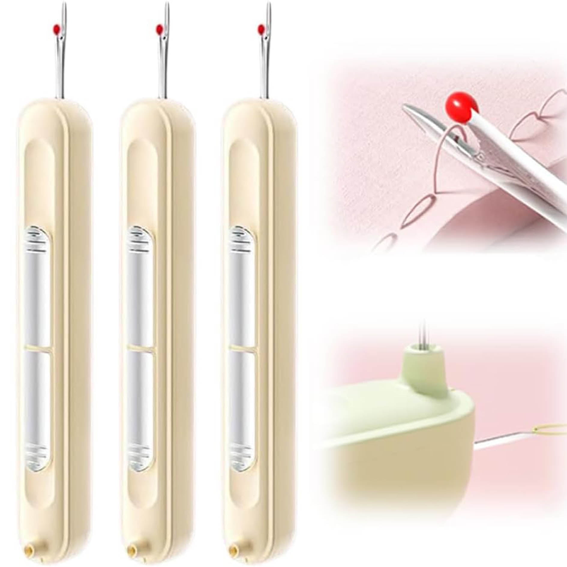 2 in 1 Needle Threader Seam Ripper,2025 New Stretchable Seam Rippers ...