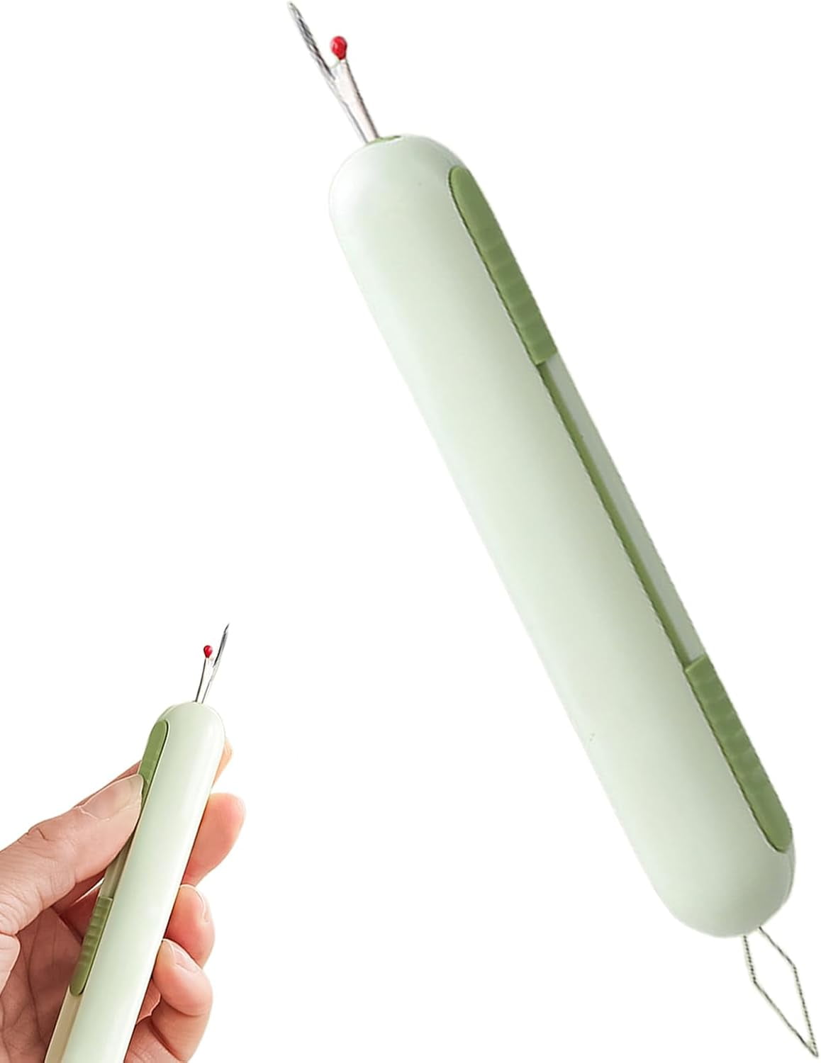 2 in 1 Needle Threader Seam Ripper, 2025 Upgraded Needle Threader, Retractable Threader, Thread ...