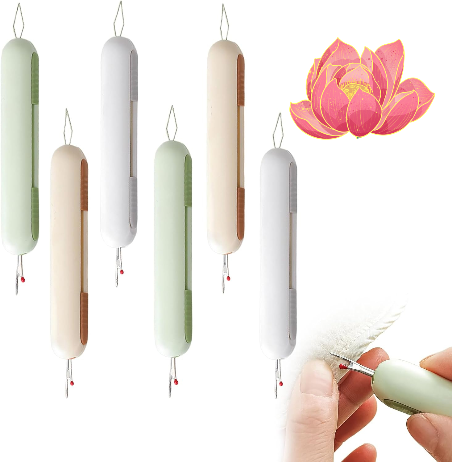 2 In 1 Needle Threader Seam Ripper Automatic Needle Threaders Seam