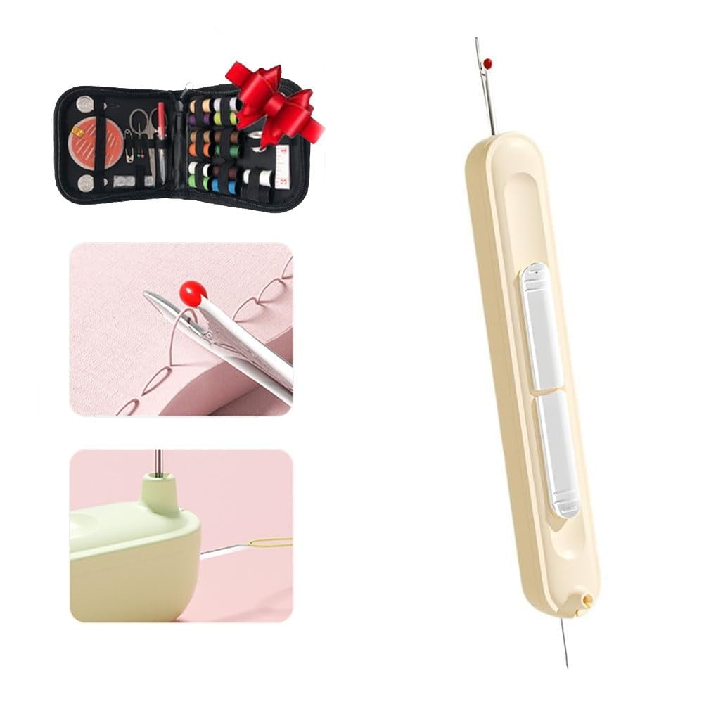 2 in 1 Needle Threader Seam Ripper, Mini Hand Sewing Kit for Beginners ...