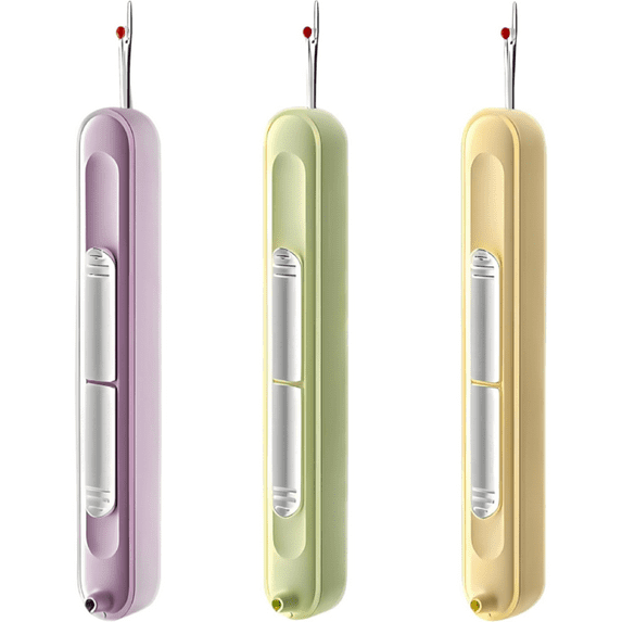 2 in 1 Needle Threader Seam Ripper, Upgraded Retractable Needle ...
