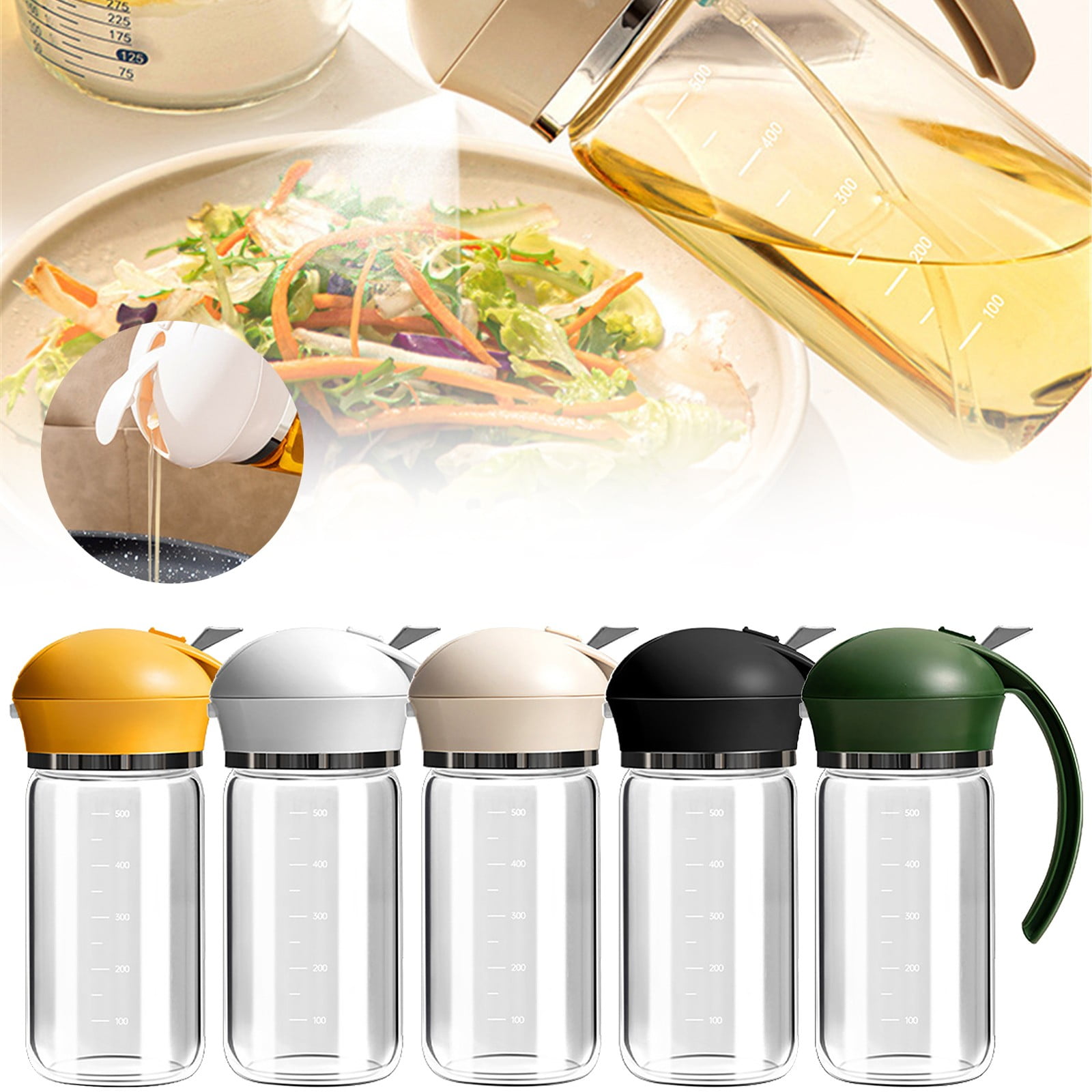 2 In 1 Oil Sprayer for Cooking, Olive Oil Dispenser Bottle for Cooking ...