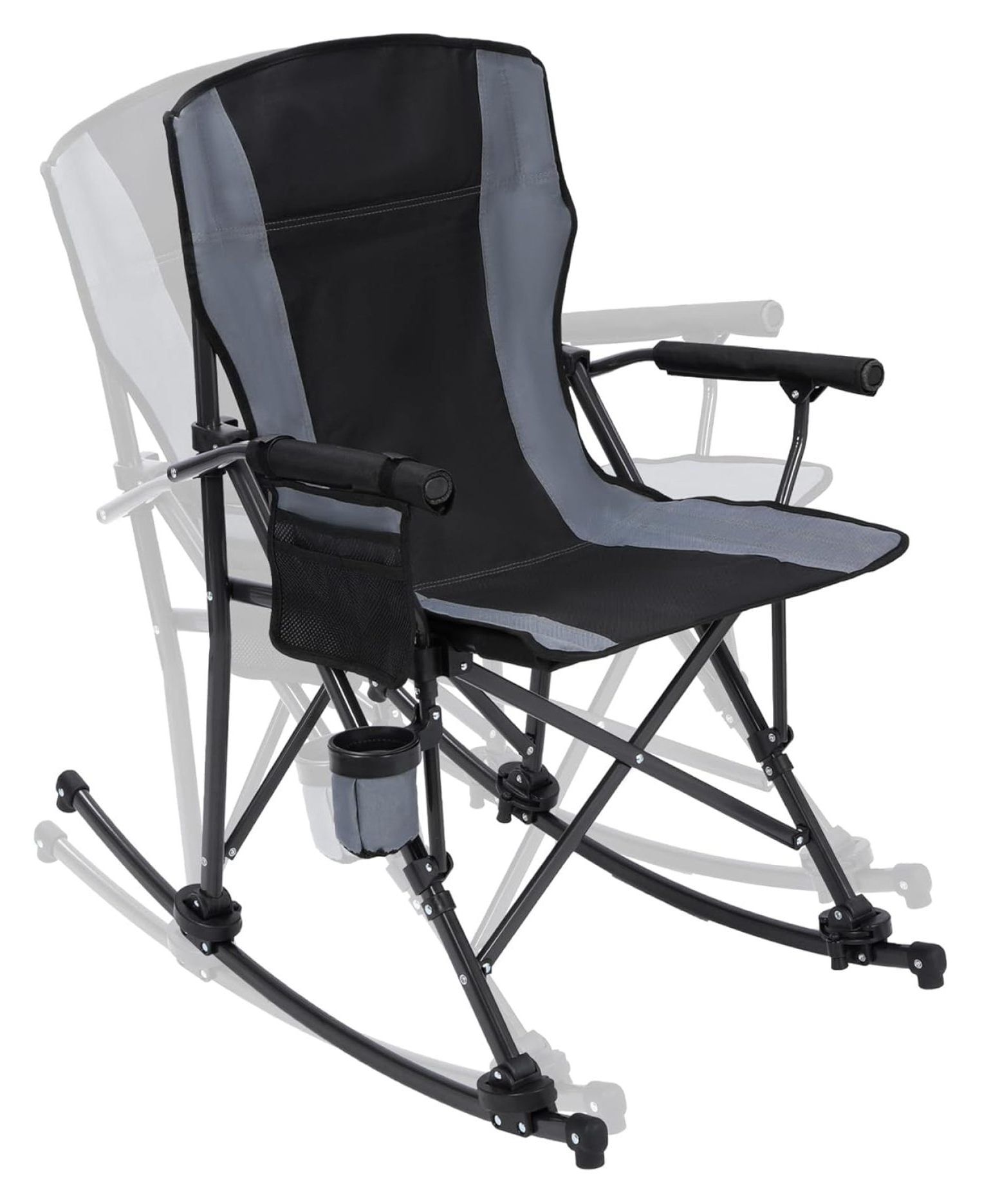 2 in 1 Oversized Folding Rocking Camping Chair with Removable Rockers ...