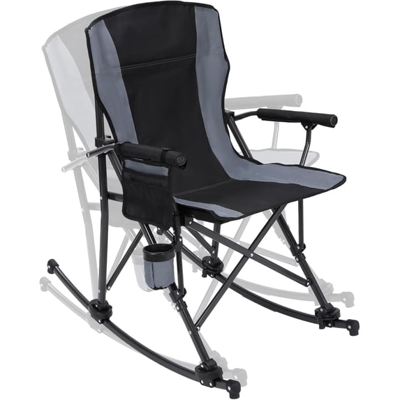 2 in 1 Oversized Folding Rocking Camping Chair with Removable Rockers ...