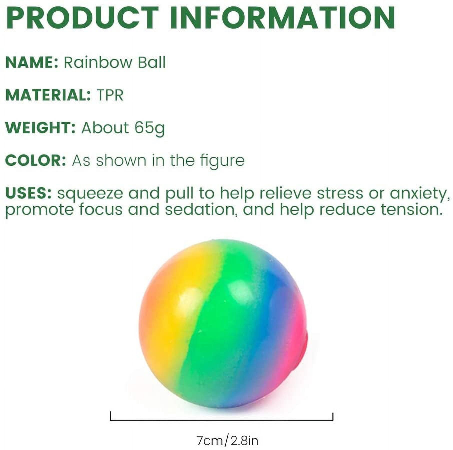 2/1 Pack Rainbow Stress Relief Toy Sticky Ball - Anti Stress Squishy ...