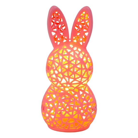 2/1 Pcs Easter Hollow Out Rabbit Lamp 3D Print Hollow Out Rabbit ...