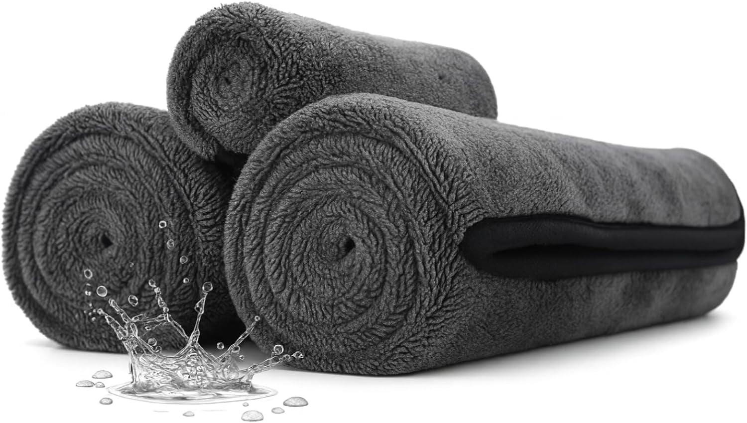 2+1 Pcs MagiDry Twist-Weave Microfiber Car Towel (35" × 24", Streak ...