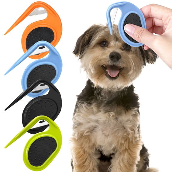 2 in 1 Pet De-Matting Comb & Grooming Tool – Stainless Steel Blade Rake ...