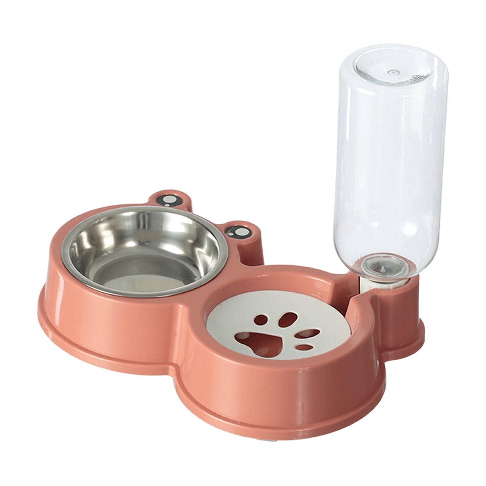 2 In 1 Pet Food Water Bowl for Dogs Cats Non Slide Double Bowls ...