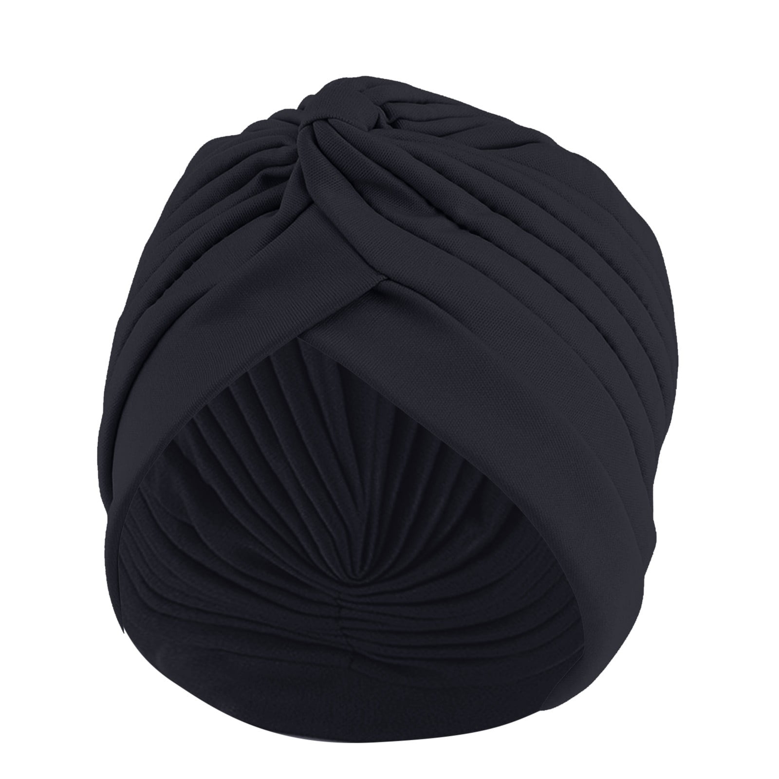 2/1 Pieces Stretchy Turban for Soft Pre Tied Knot Fashion Pleated ...