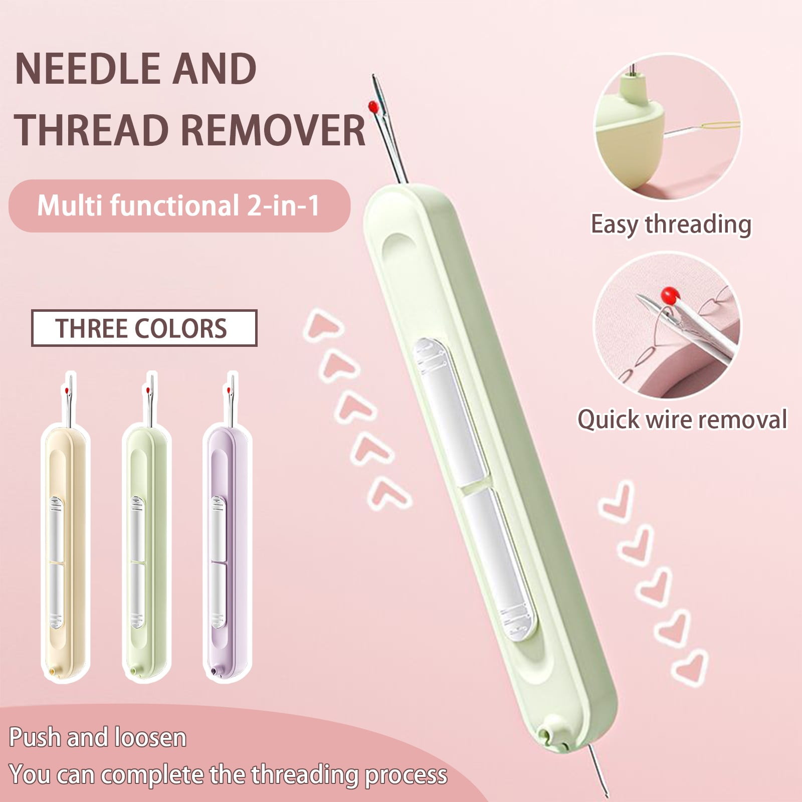 2 in 1 Plug-in Needle Threader, 2025 New 2 in 1 Needle Threader Seam ...
