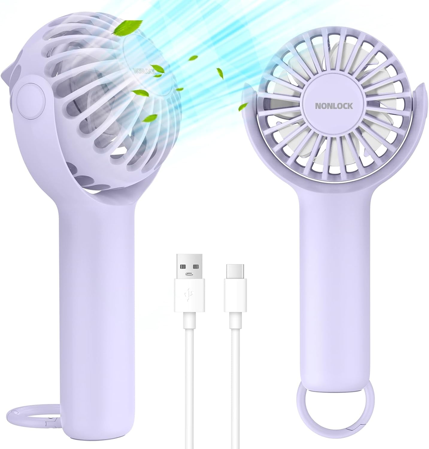 2 IN 1 Portable Handheld Mini Fan,Powerful Cooling,Personal Small Hand ...