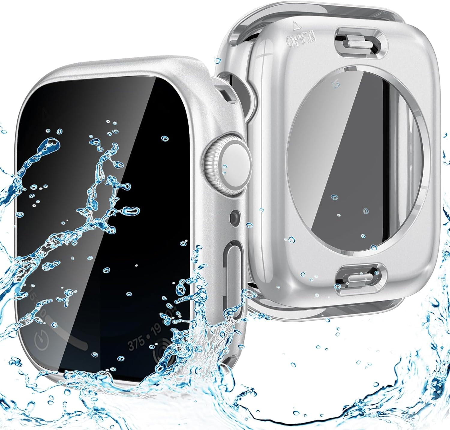 2 in 1 Privacy Waterproof Apple Watch Case for Series 9 8 7 Screen ...
