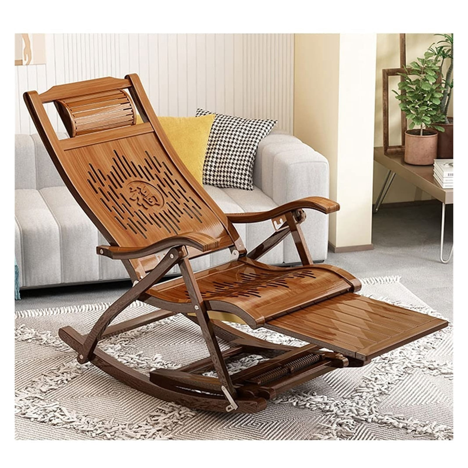 2 In 1 Recliner / Rocking Chair,most Comfortable Wood Foldable Beach ...