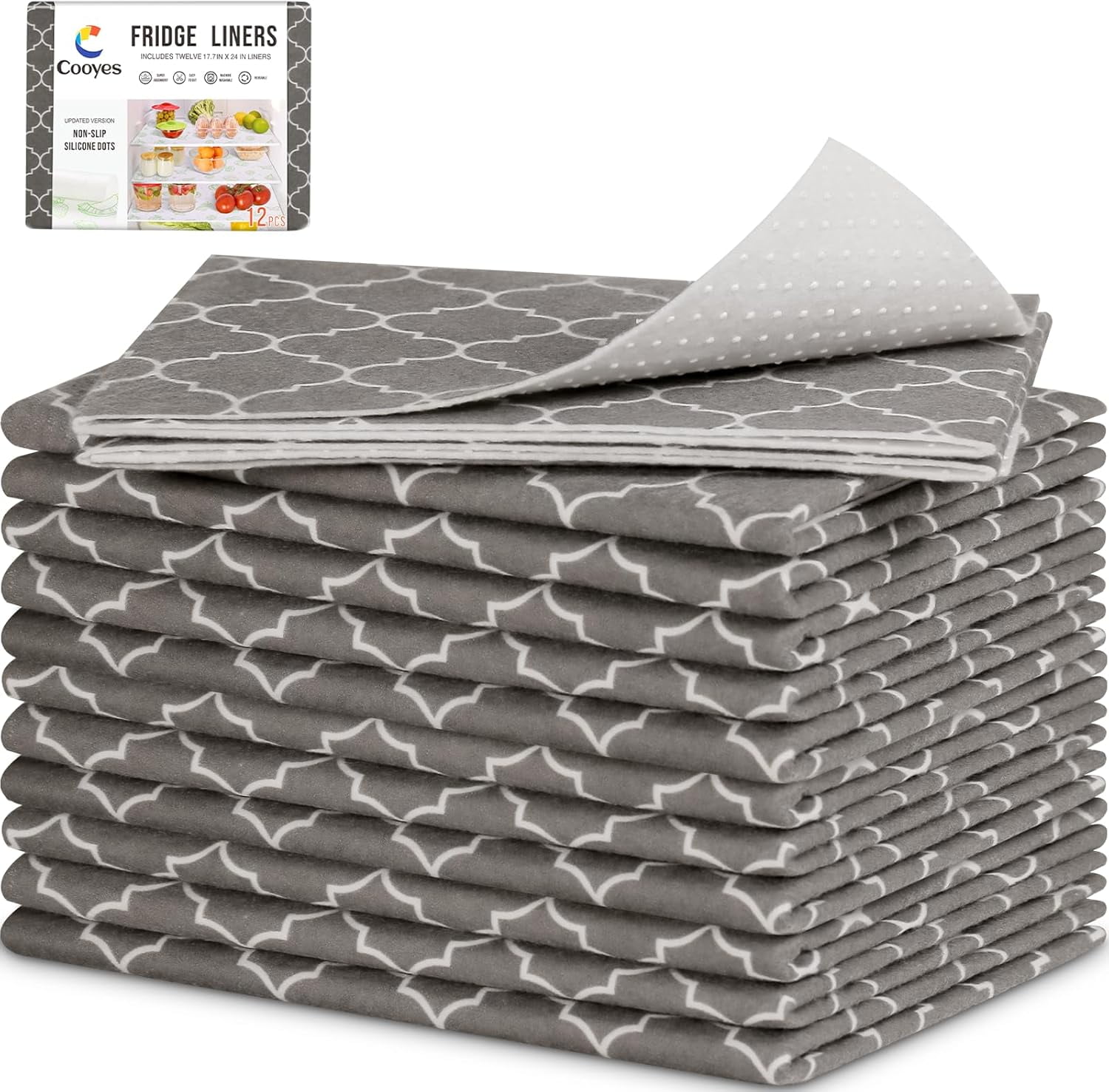 2 in 1 Refrigerator Liners & Fresh mats for Fridge Drawer and Glass ...