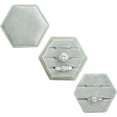 2 IN 1 Ring Box Velvet Wedding Day, 2 and 3 Slot Hexagon Ring Box ...