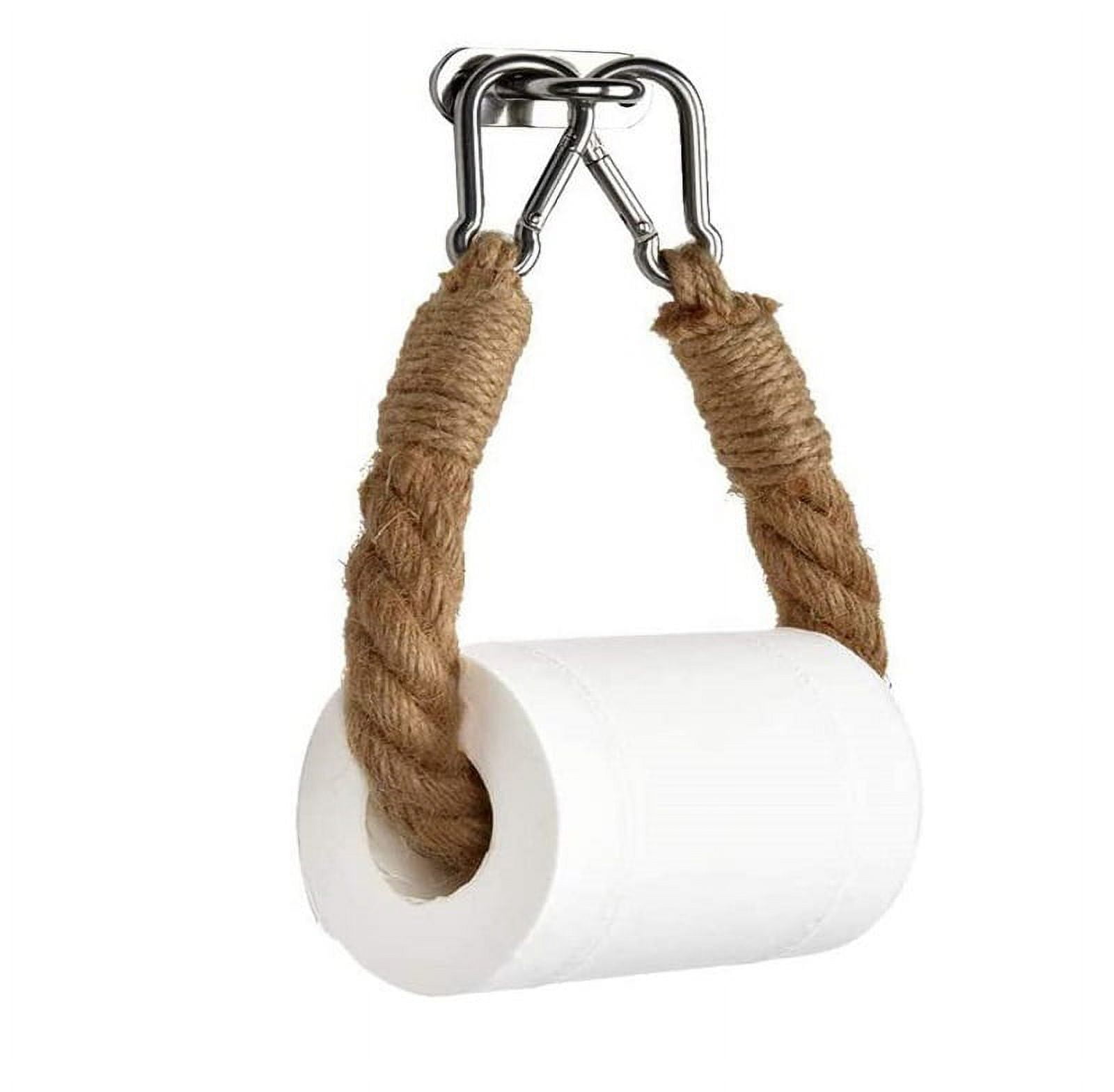 2 In 1 Rope Toilet Paper And Towel Holder, Industrial Elegance Nautical ...