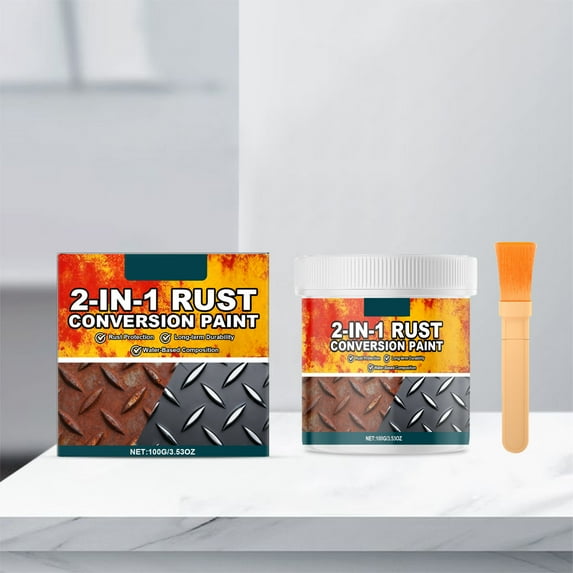 2 in 1 Rust Converter & Metal Primer, Black Rust Reformer Paint for ...