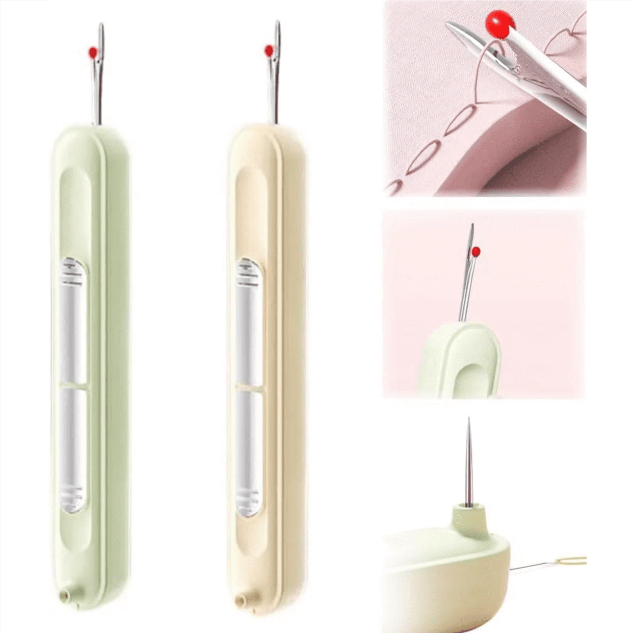 2 in 1 Seam Ripper and Needle Threader Tool, 2025 Upgraded Plug-in ...