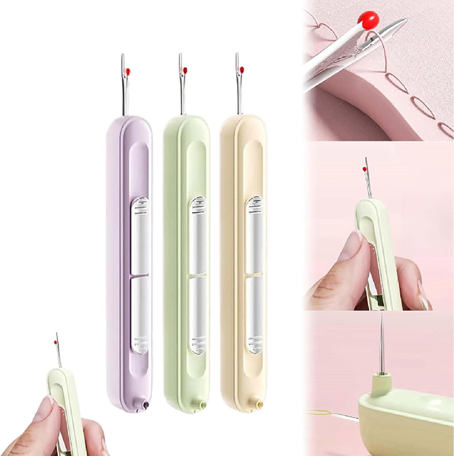 2 in 1 Seam Ripper and Thread Remover, 2025 New Plug-in Needle Threader ...