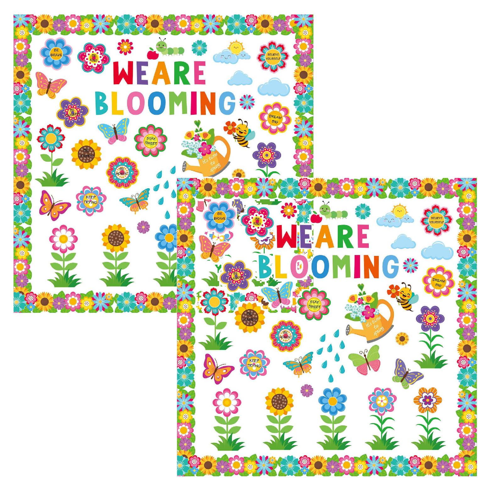 2/1 Sets Spring Flower Bulletin Board Classroom Decorations Flowers ...