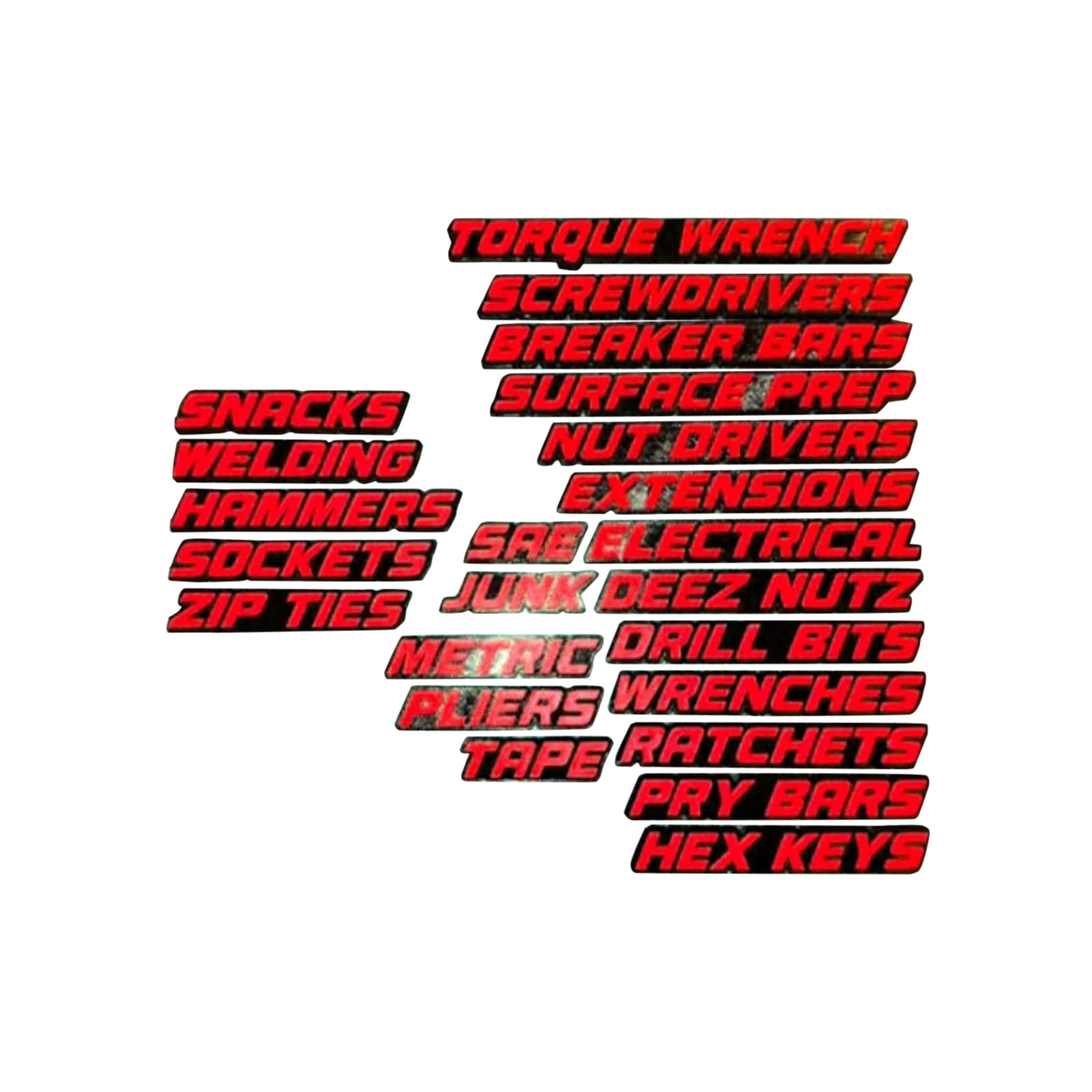 2/1 Sets Toolbox Drawer Tags,3D Magnetic Tool Box organizer Labels ...