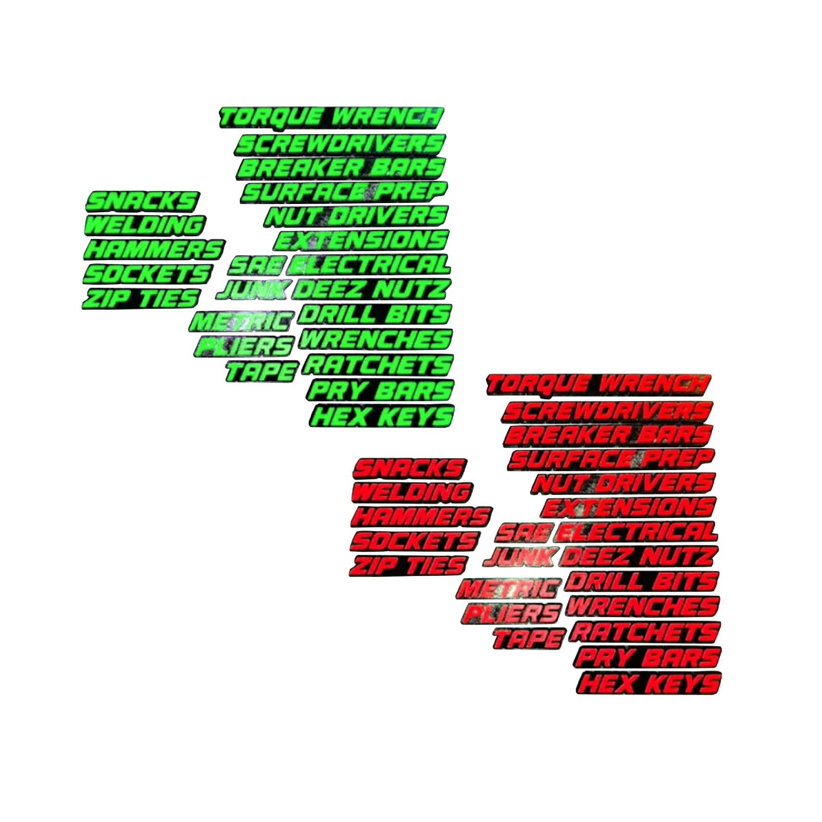 2/1 Sets Toolbox Drawer Tags,3D Magnetic Tool Box organizer Labels ...