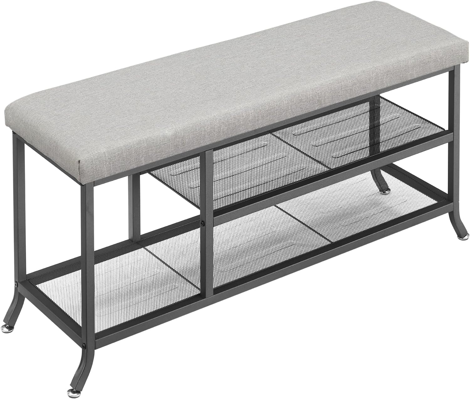 2 in 1 Shoe Rack Bench, Gold Metal Shoe Rack & Bench with Soft Seat 2 ...