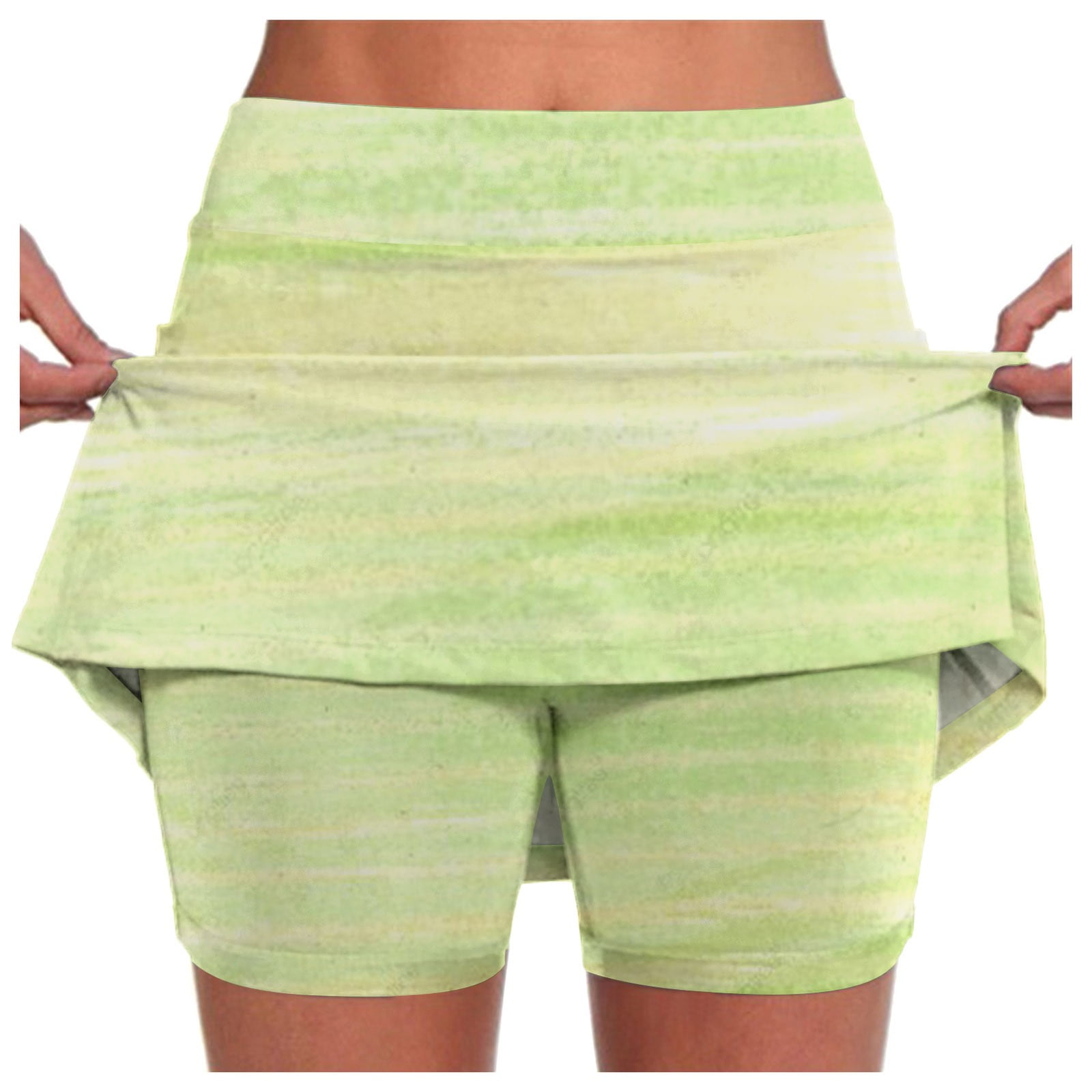 2 In 1 Skorts for Women 2 In 1 High Waisted Compression Liner Shorts ...