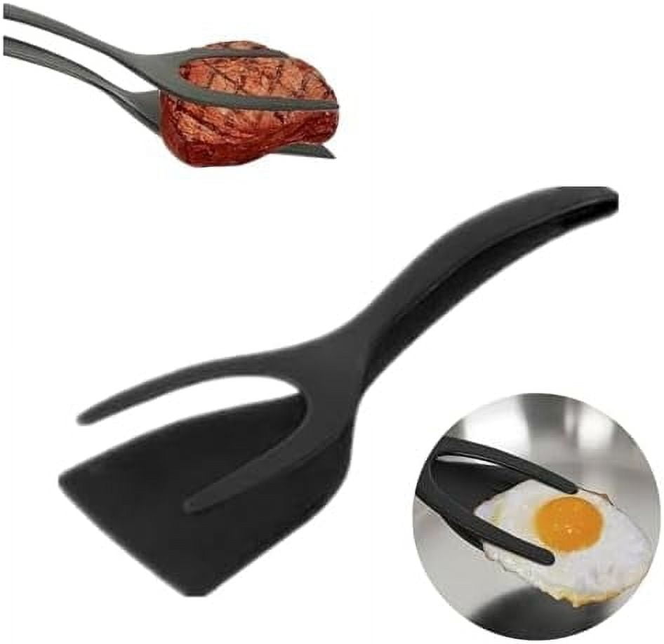 2 in 1 Spatula and Tongs - 2 in 1 Grip and Flip Spatula Tongs Egg ...