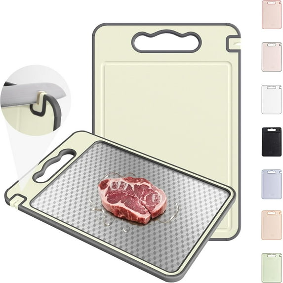 2 in 1 Stainless Steel Cutting Board with Handle Chopping Large Big ...