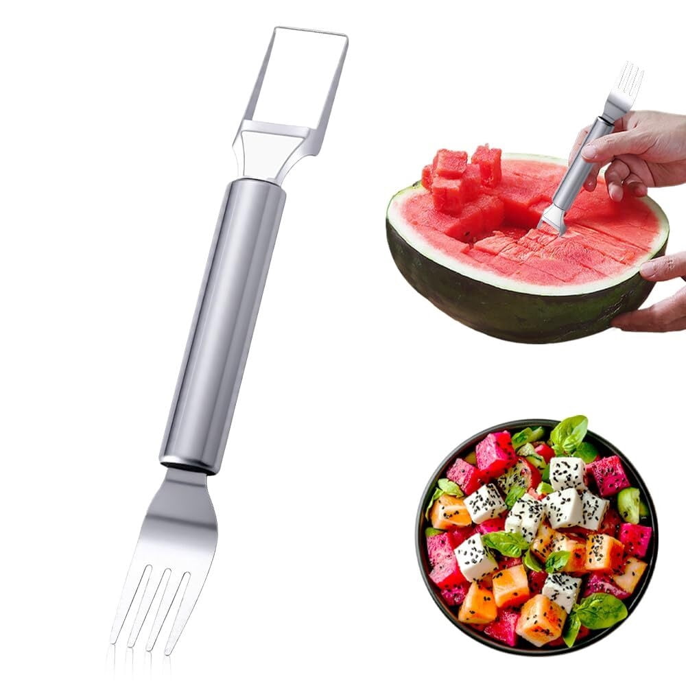 2 In 1 Stainless Steel Fruit Cutter, 2025 New Fork Stainless Steel ...