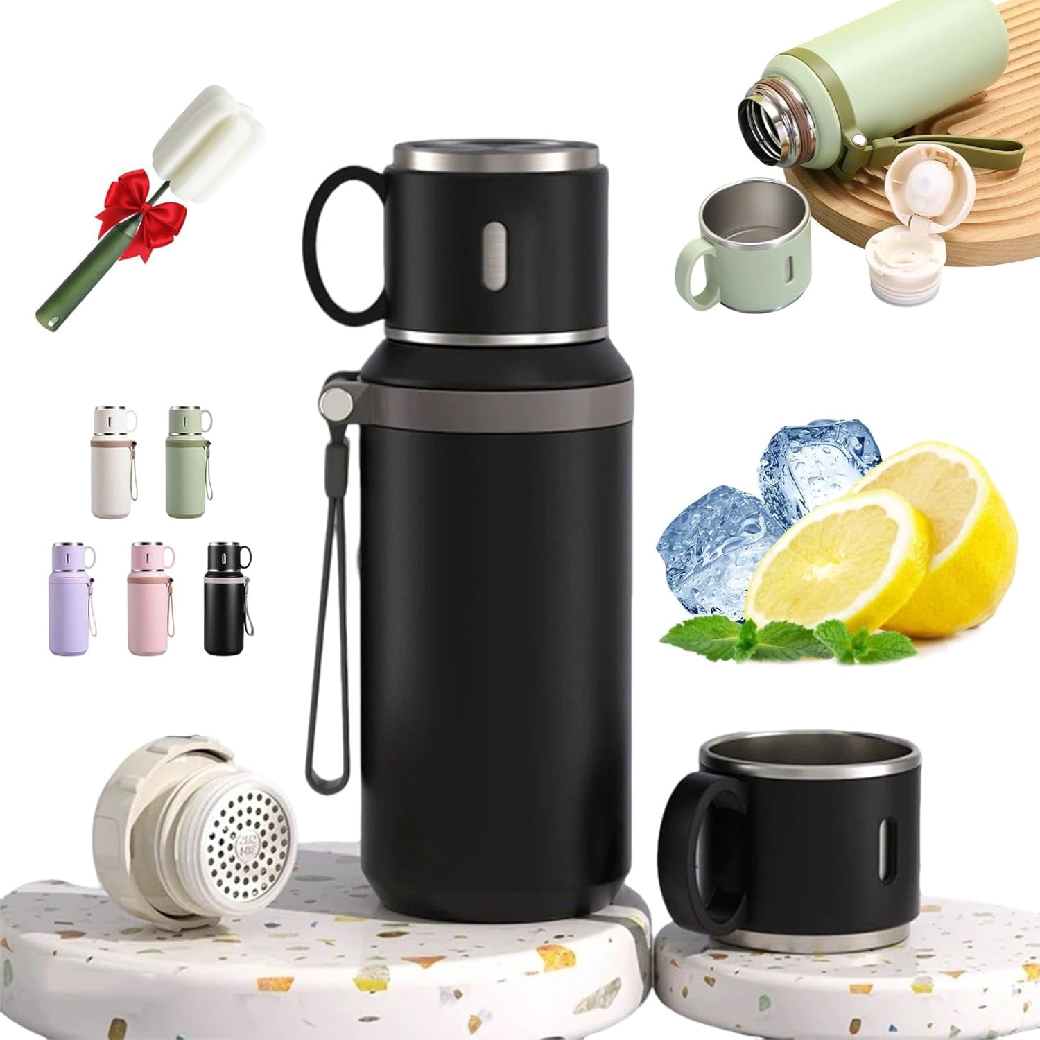 2 in 1 Stainless Steel Vacuum Insulated Bottle with Lidded Cup, 2026 ...