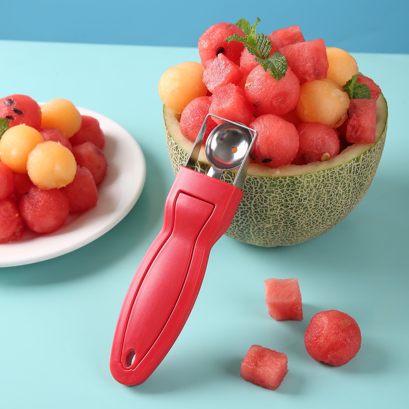 2 In 1 Stainless Steel Watermelon Digging Fruit Baller Watermelon ...