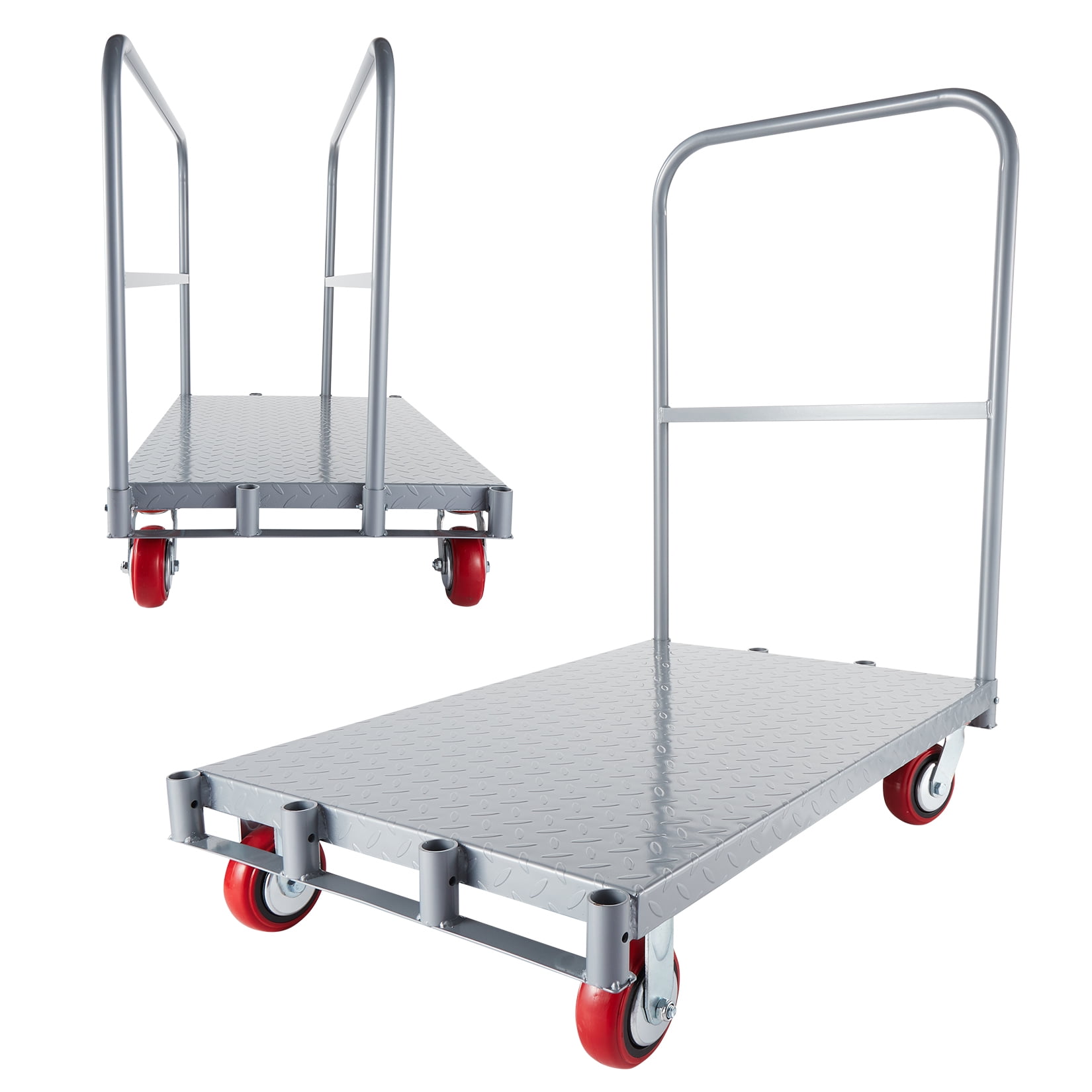 2 in 1 Steel Panel Truck Cart, Drywall Cart Flatbed Cart with Wheels ...