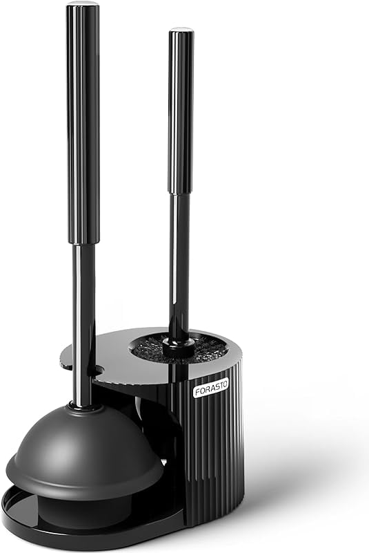 2 in 1 Toilet Plunger and Brush Set，Extended Handle Plunger，Toilet Bowl ...